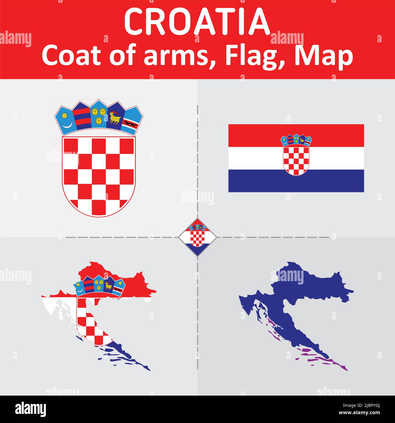Map illustration croatia flag Stock Vector Images - Alamy