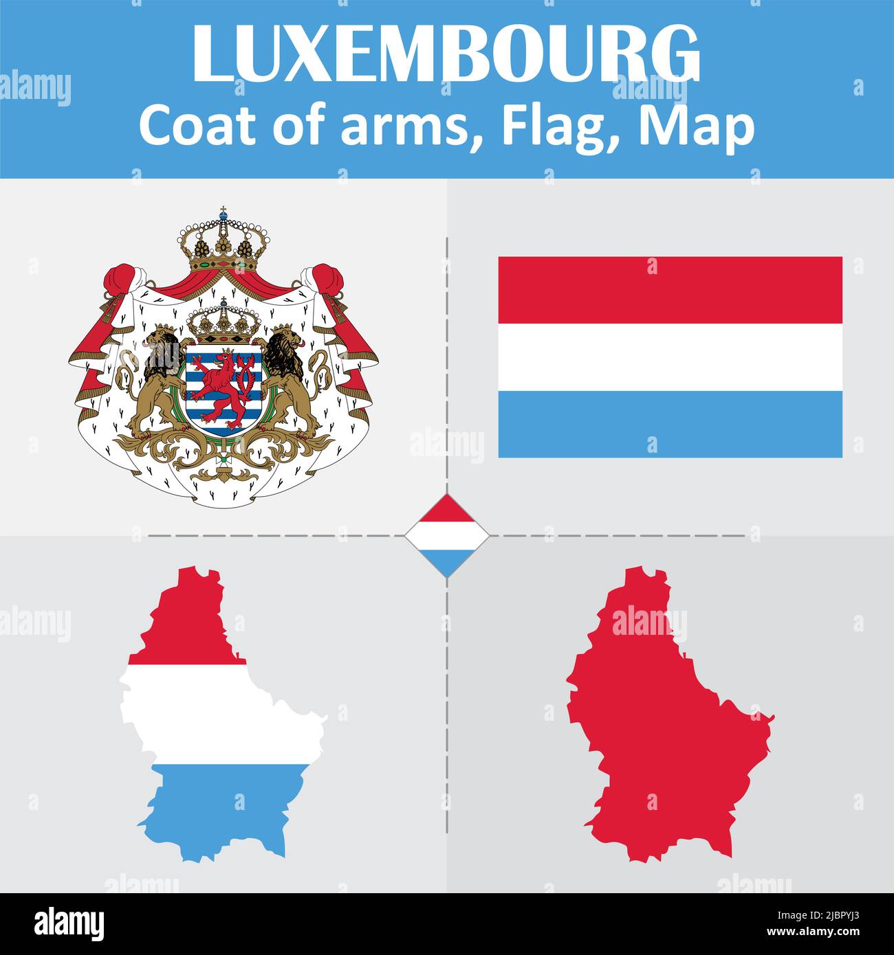 Map flag luxembourg Stock Vector Images - Alamy