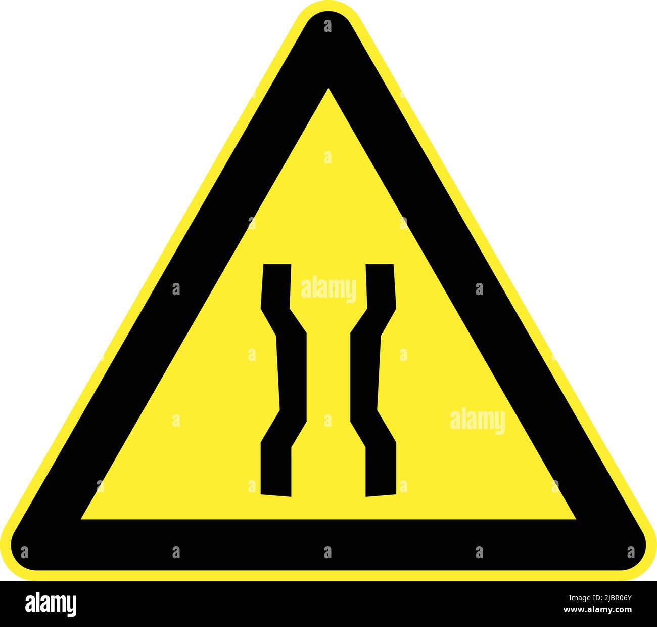 Narrow bridge, Gallery of All Warning Signs, Road signs in China Stock ...