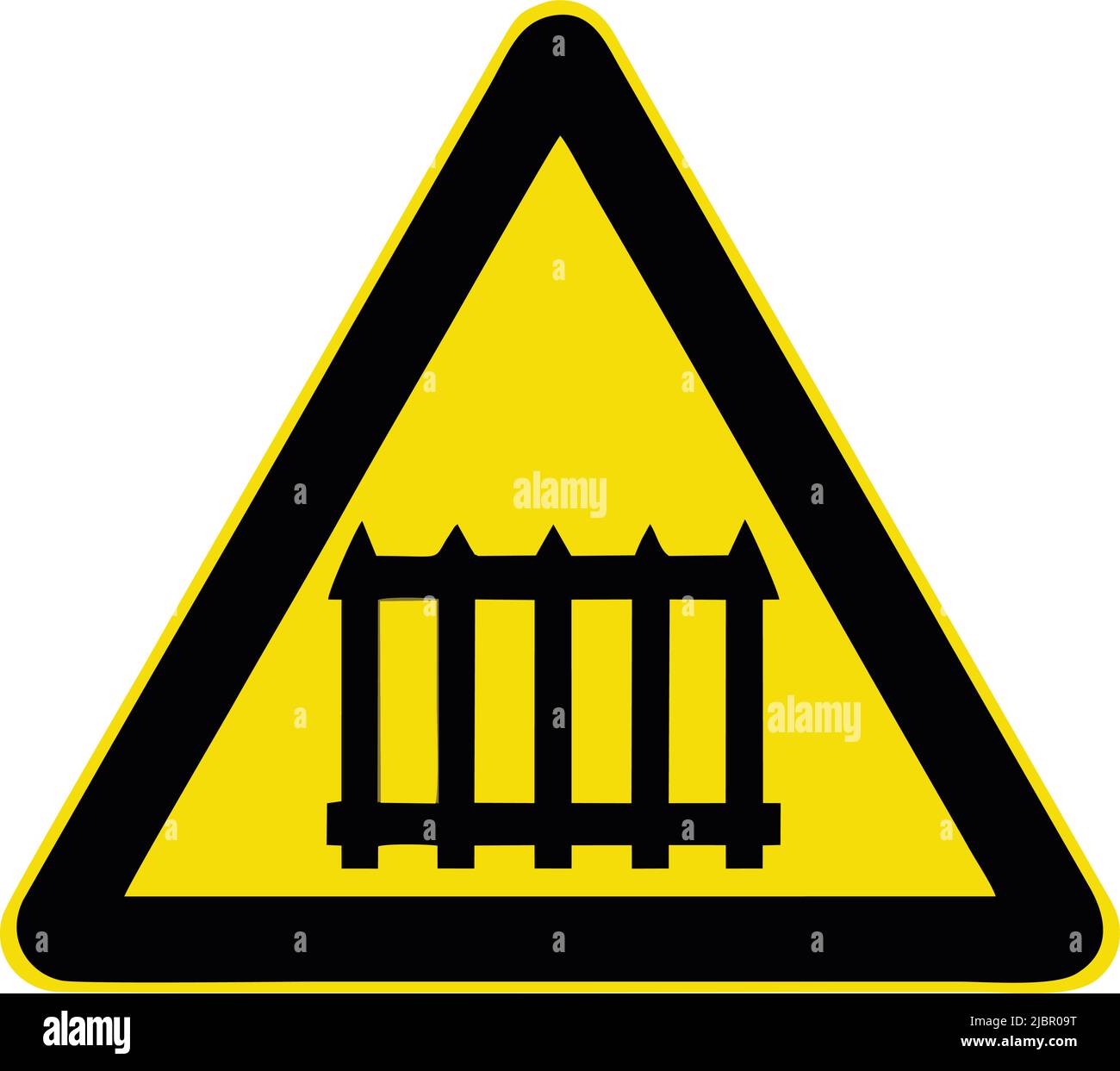 Level crossing ahead (with safety barriers), Gallery of All Warning ...