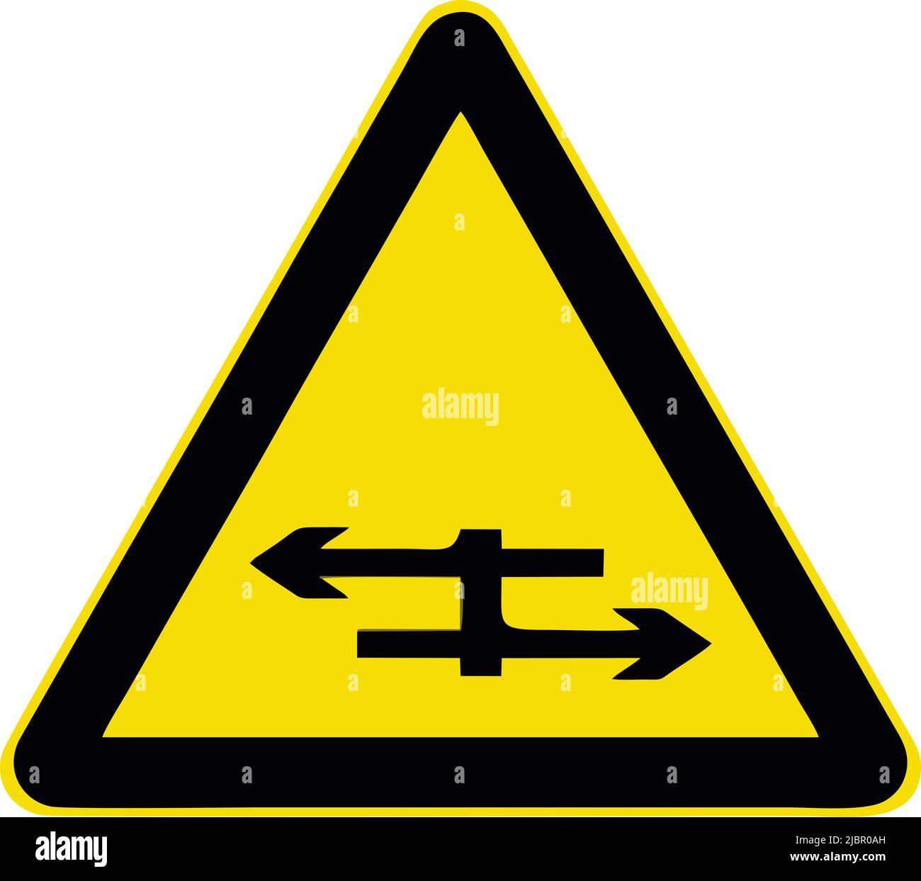 Crossroads with a dual carriageway, Gallery of All Warning Signs, Road ... Crossroads with a dual carriageway, Gallery of All Warning Signs, Road ...