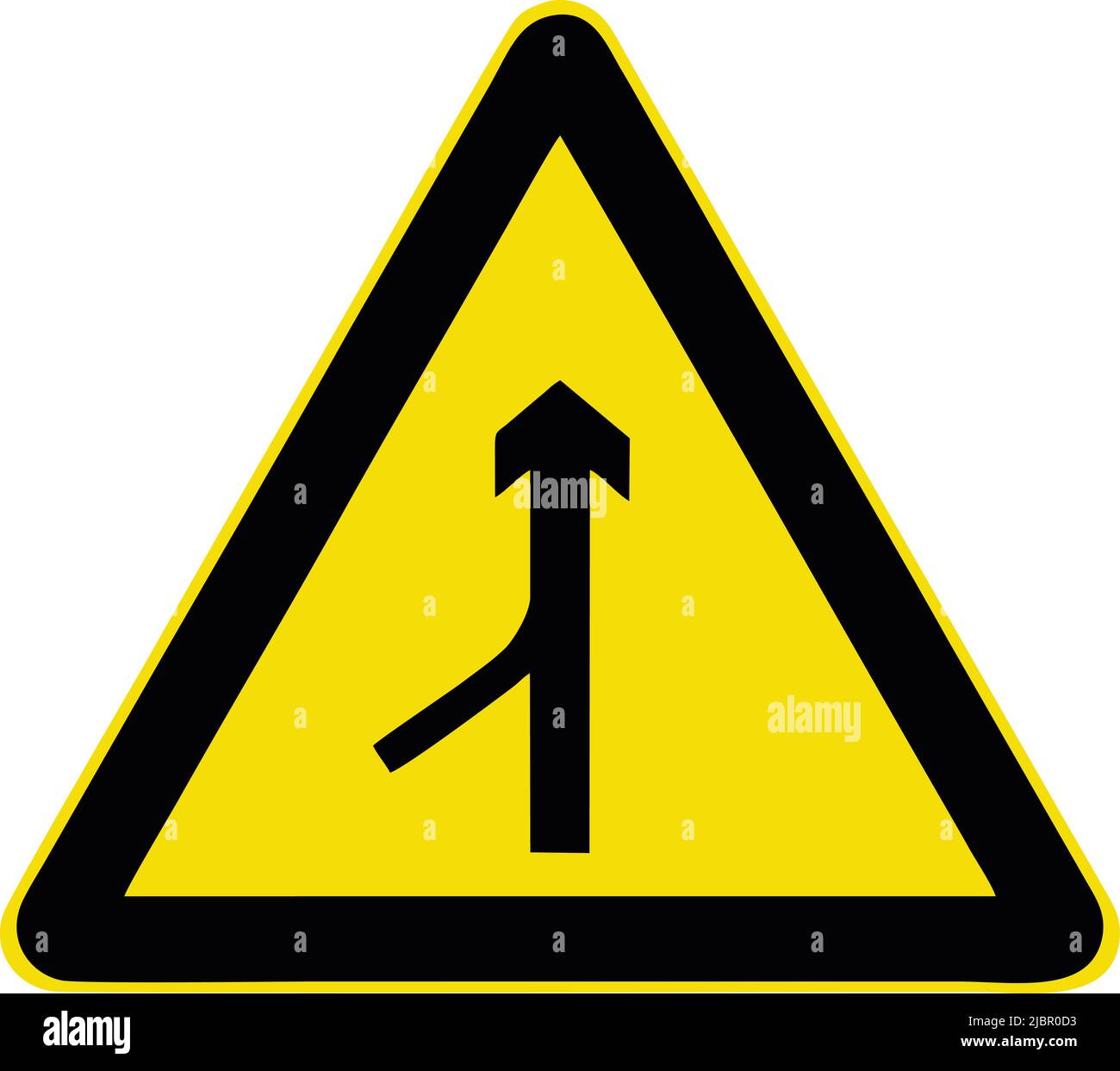 Merging traffic on left, Gallery of All Warning Signs, Road signs in ...