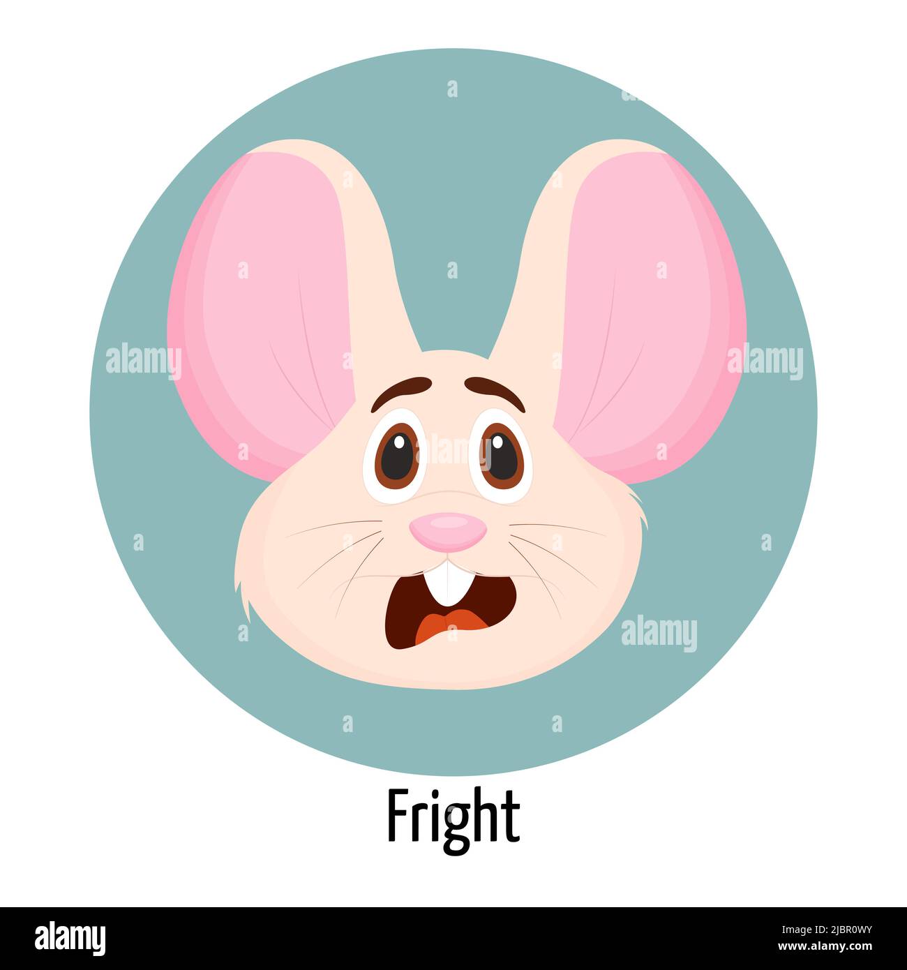 Mouse character with a scared face. Facial expression. Mouse character ...