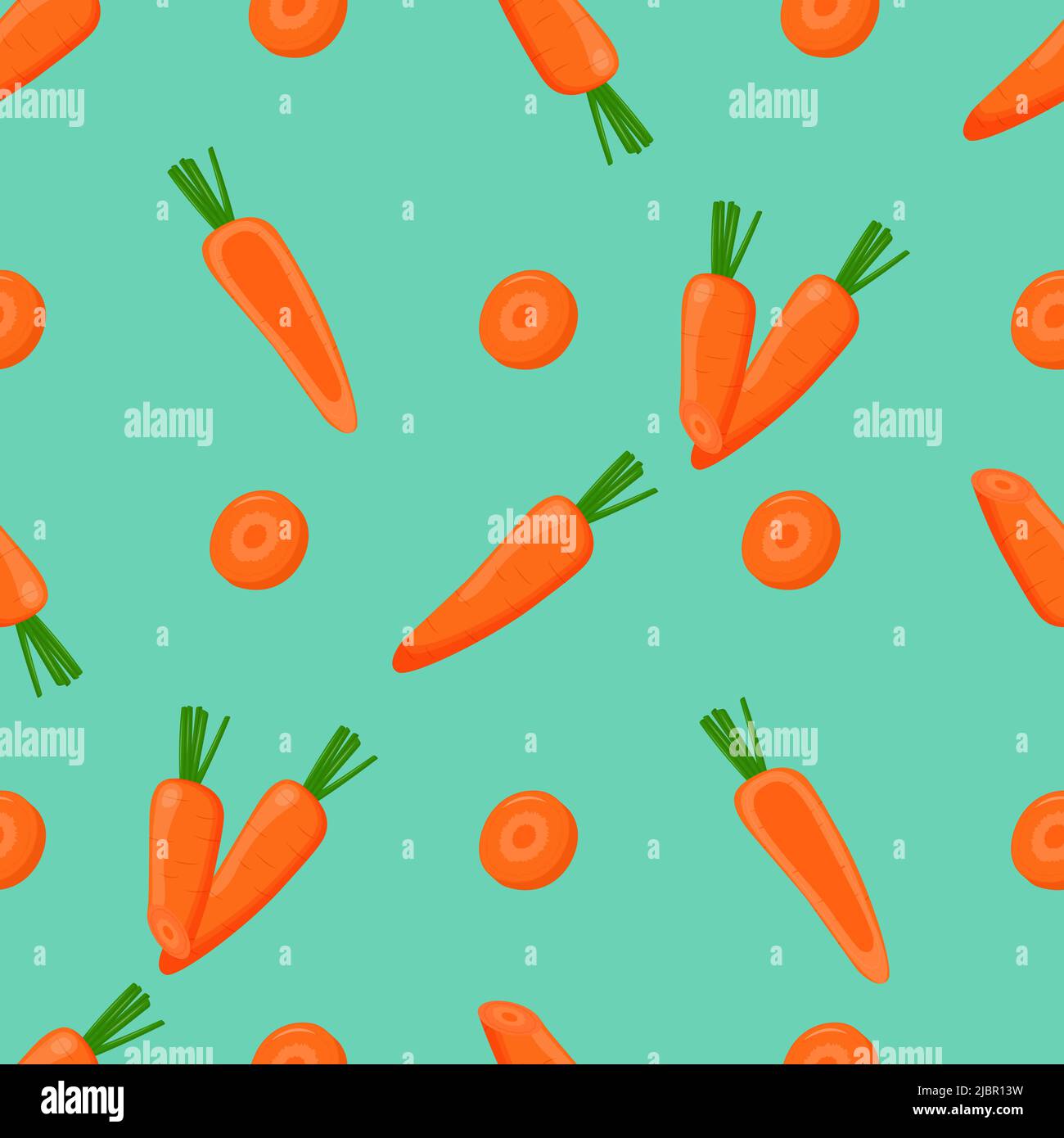 Cute carrot seamless pattern. Flat vector illustration Stock Vector ...