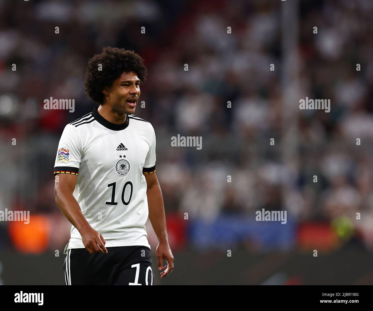 Munich, Germany, 7th June 2022. Serge Gnabry of Germany during the UEFA ...