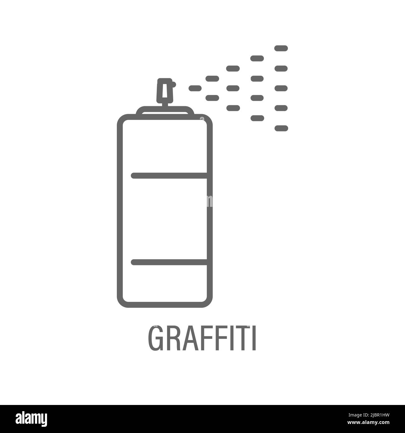 graffiti icon. The spray can sprays paint. Vector illustration for ...