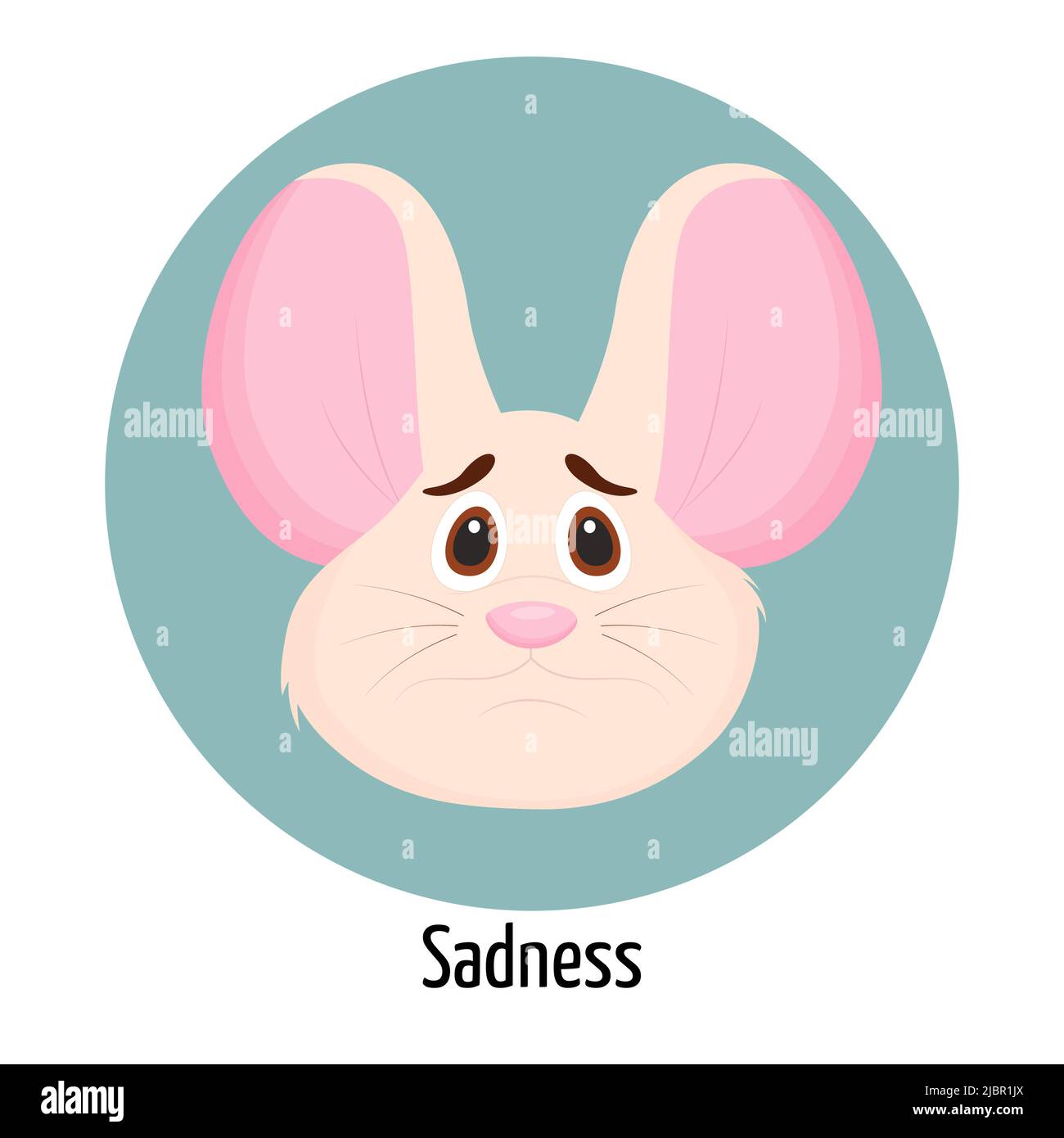 Mouse character with a sad face. Facial expression. Mouse character ...