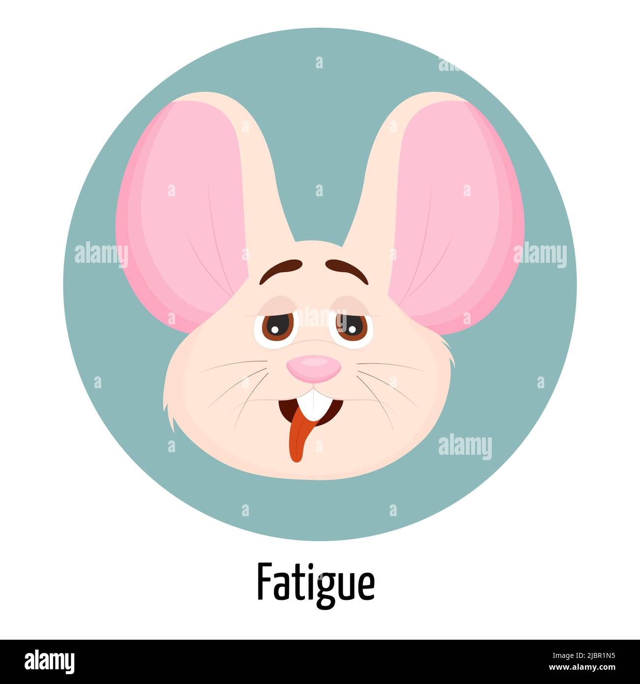 Mouse character with a tired face. Facial expression. Mouse character ...