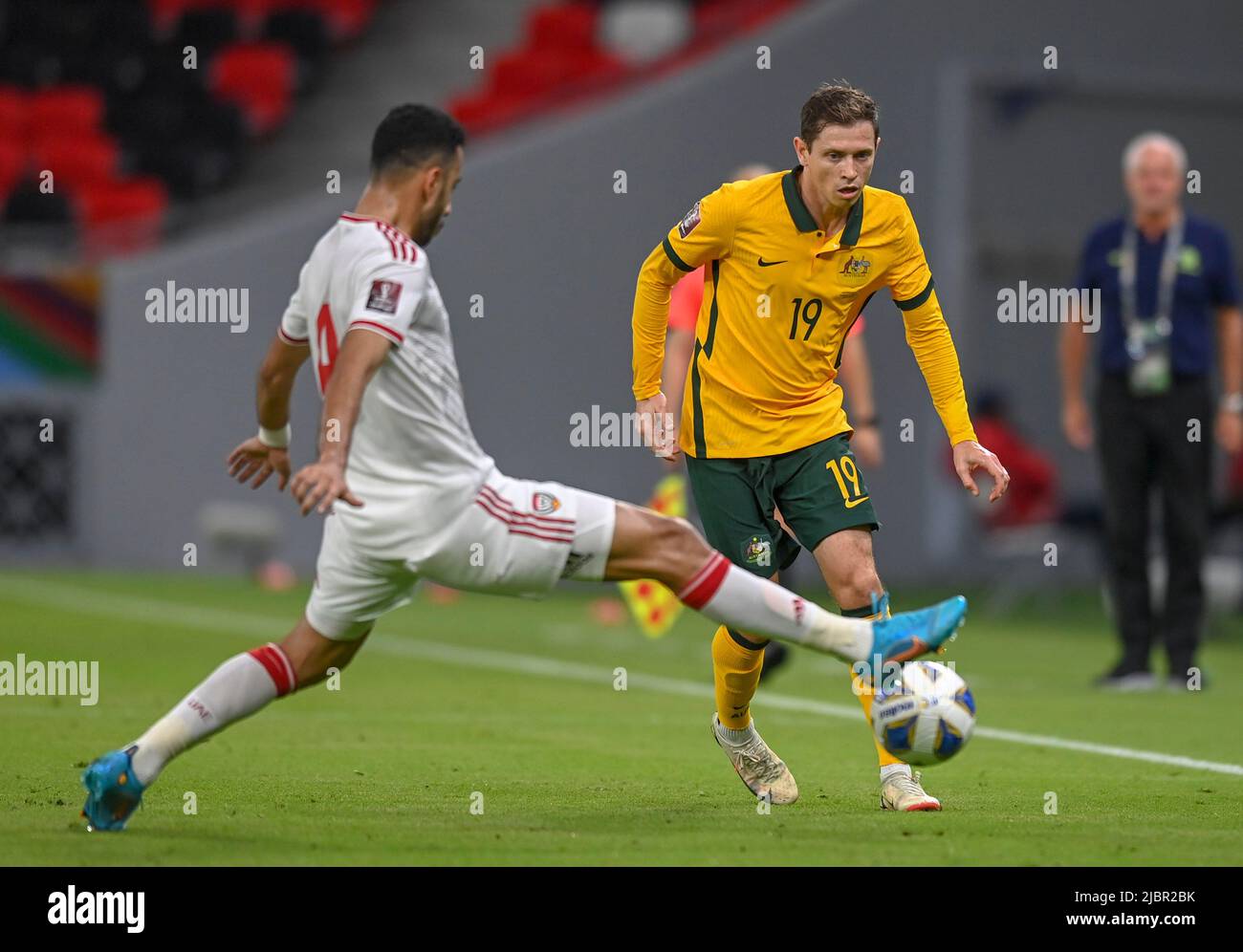 Doha, Qatar. 7th June, 2022. UAE's Khaled Ebraheim Helalc Ebraheim ...