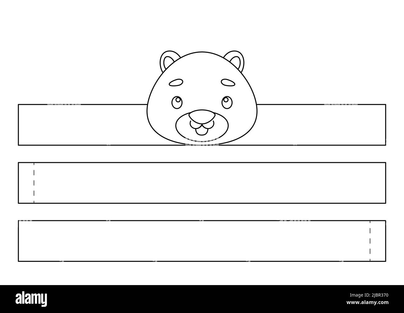 Printable beaver paper crown. Fun accessory for entertainment. Diy cut ...