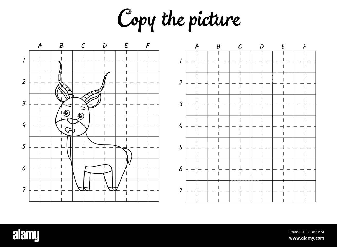Copy the picture. Draw by grid. Coloring book pages for kids ...
