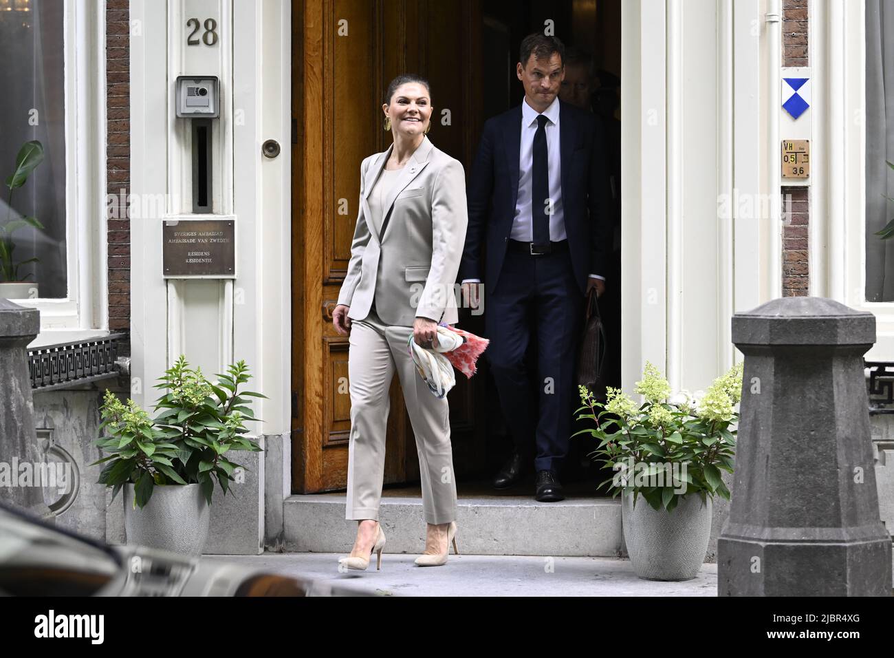 Crown Princess Victoria leaving the Swedish Ambassador’s Residence, in ...