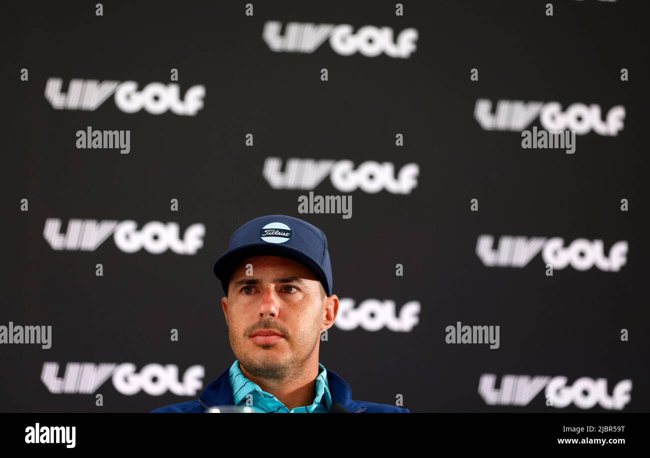 Chase Koepka during a press conference at the Centurion Club ...