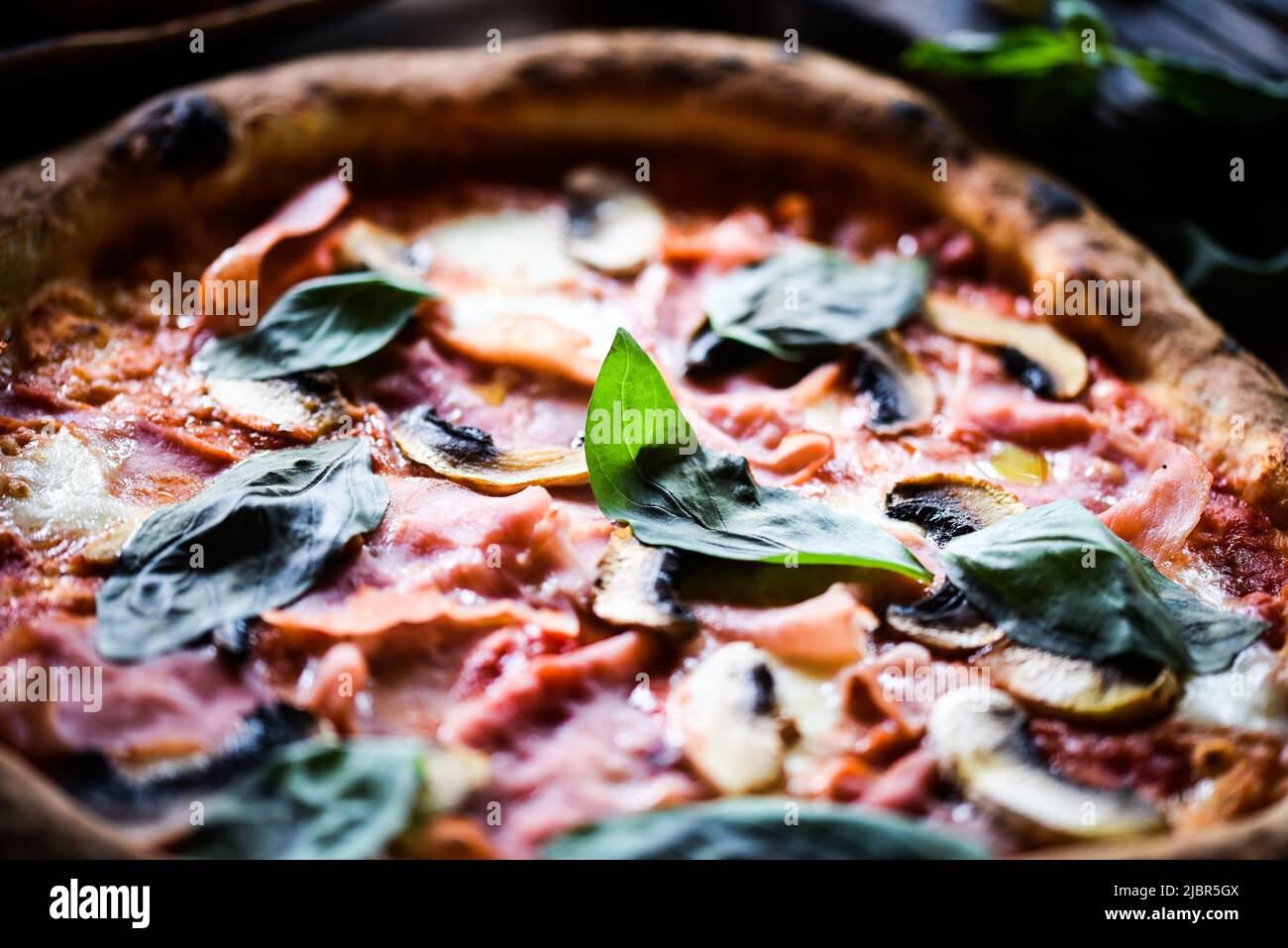 delicious Italian pizza with fresh ingredients Stock Photo - Alamy