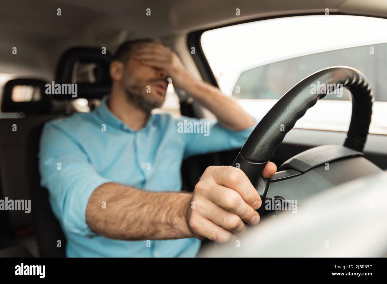Business man stuck in traffic jam hi-res stock photography and images ...