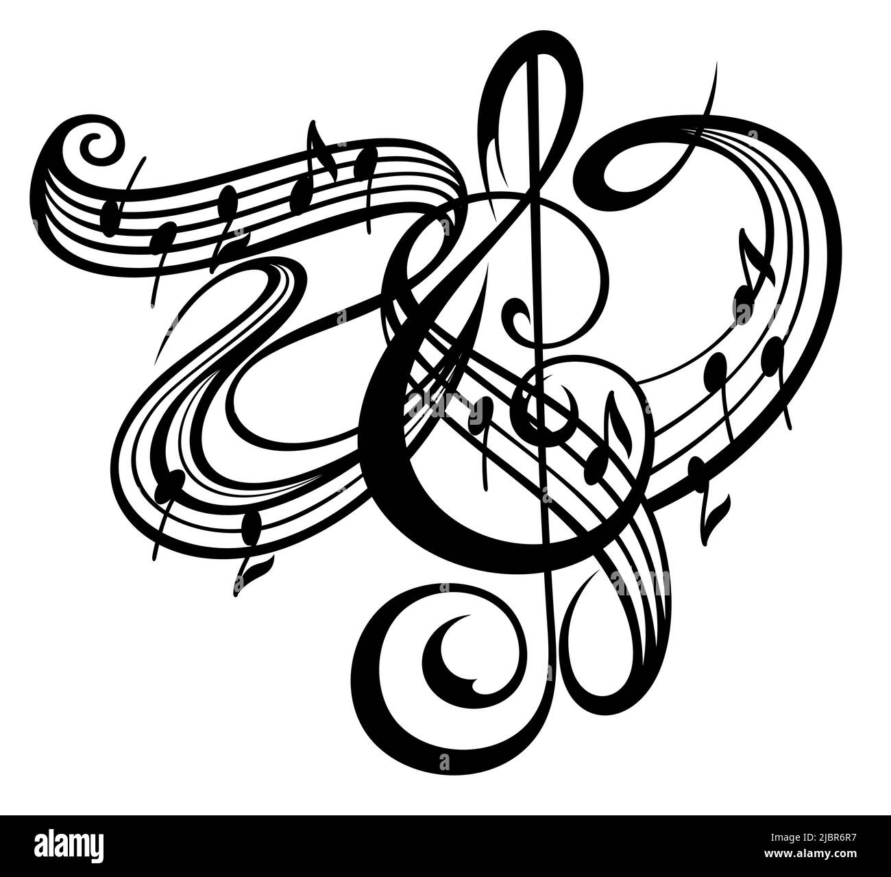 Music notes. Musical design element on white background Stock Vector ...