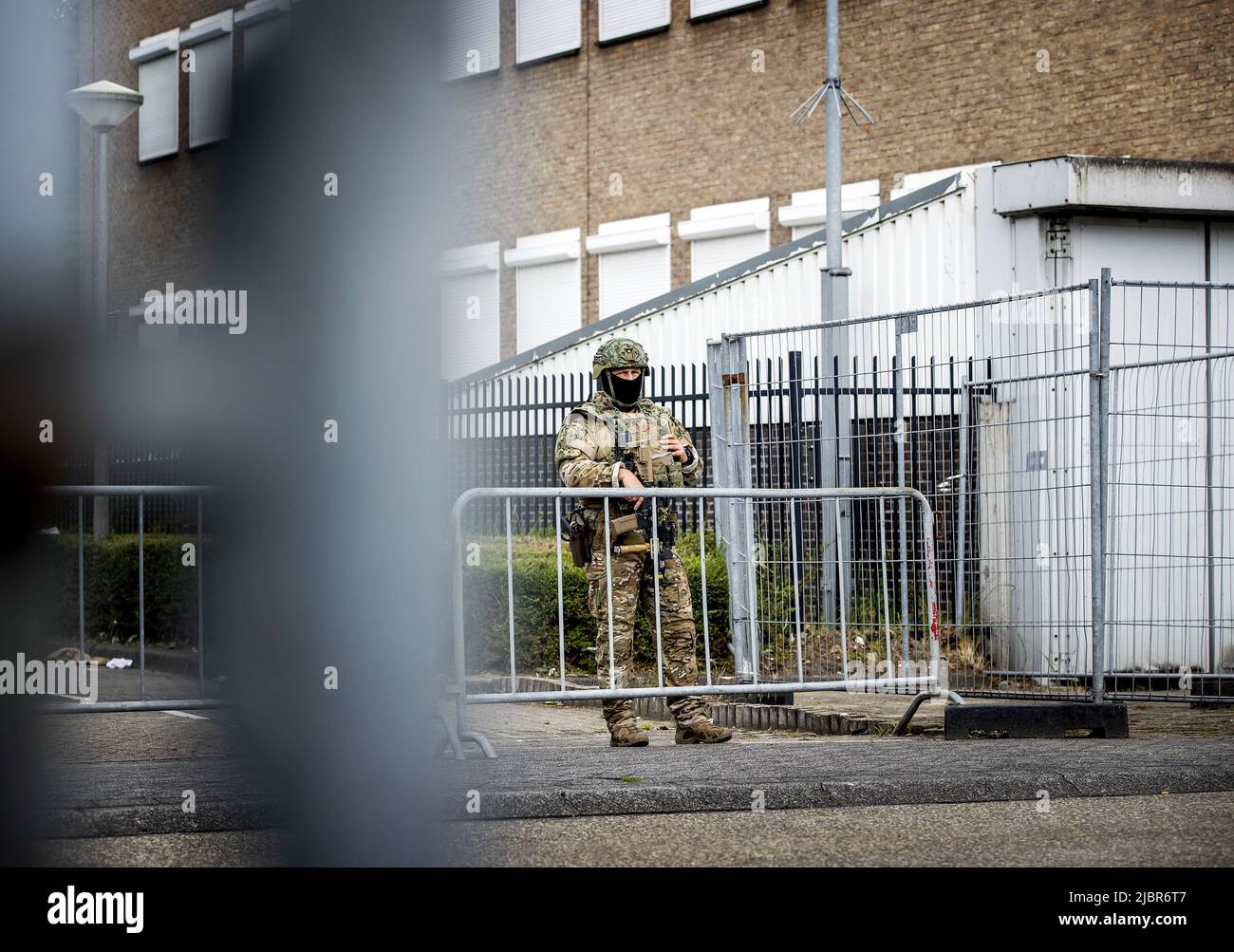 2022-06-08 09:46:33 AMSTERDAM - Security at the court bunker in ...