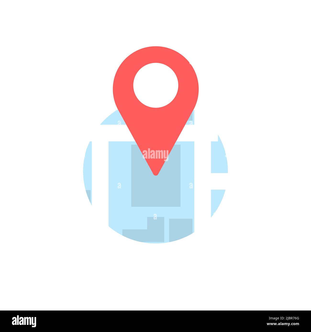 Map location icon with red point Stock Vector Image & Art - Alamy