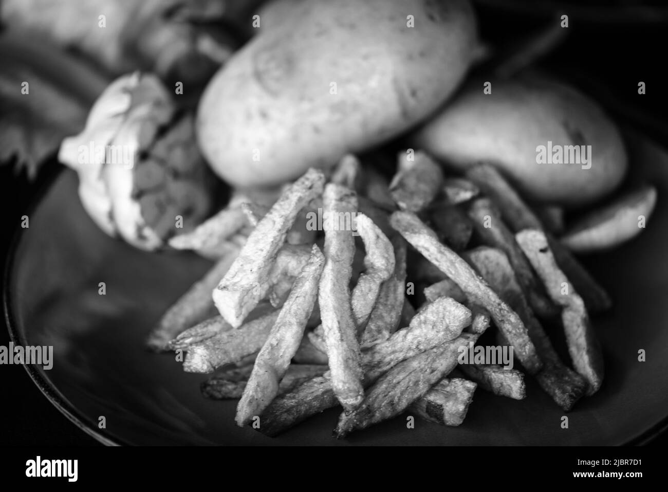 Delicious potato Black and White Stock Photos & Images - Alamy