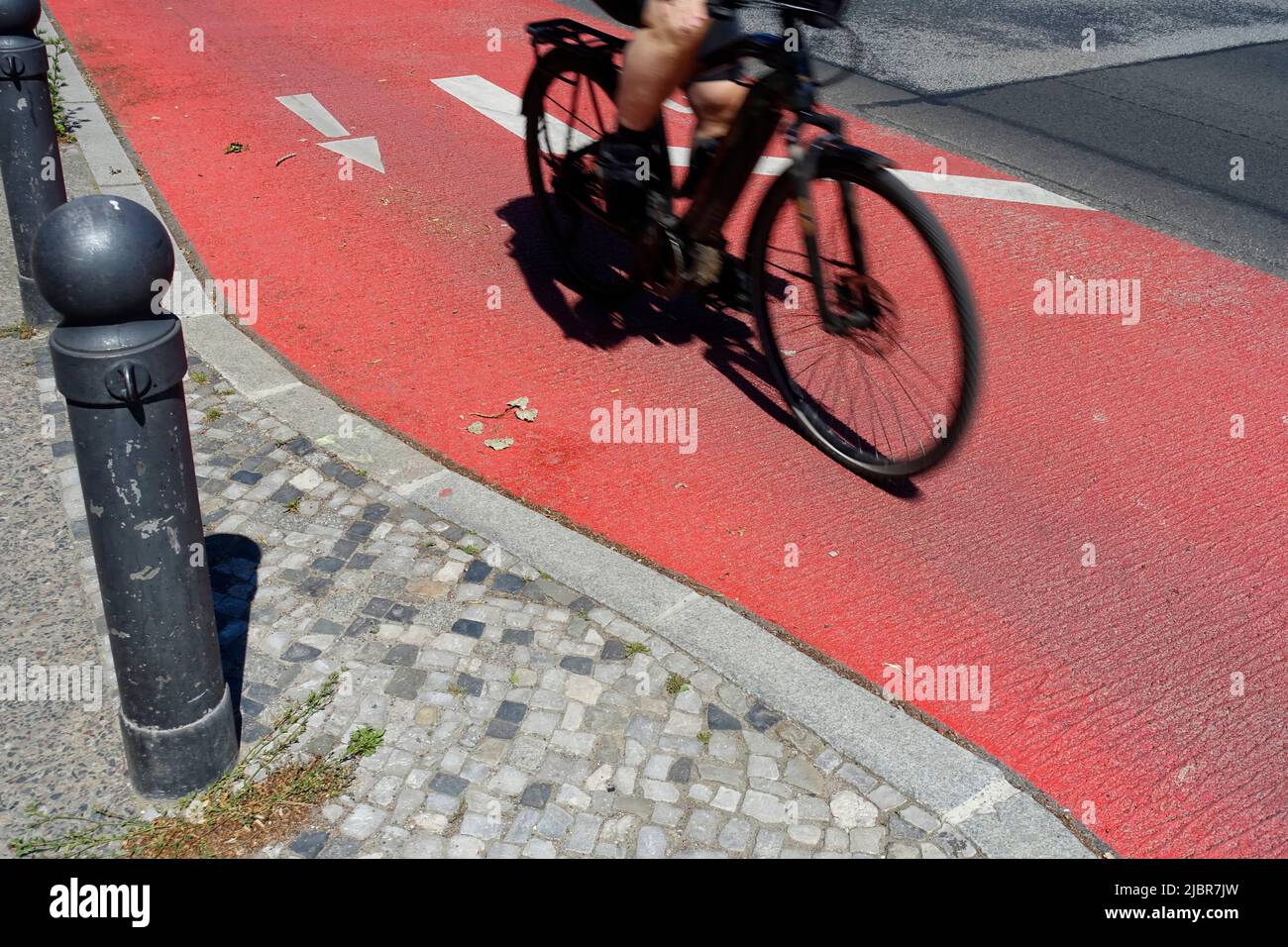 Bike path in Berlin Stock Photo - Alamy