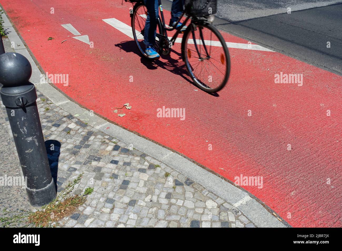 Bike path in Berlin Stock Photo - Alamy