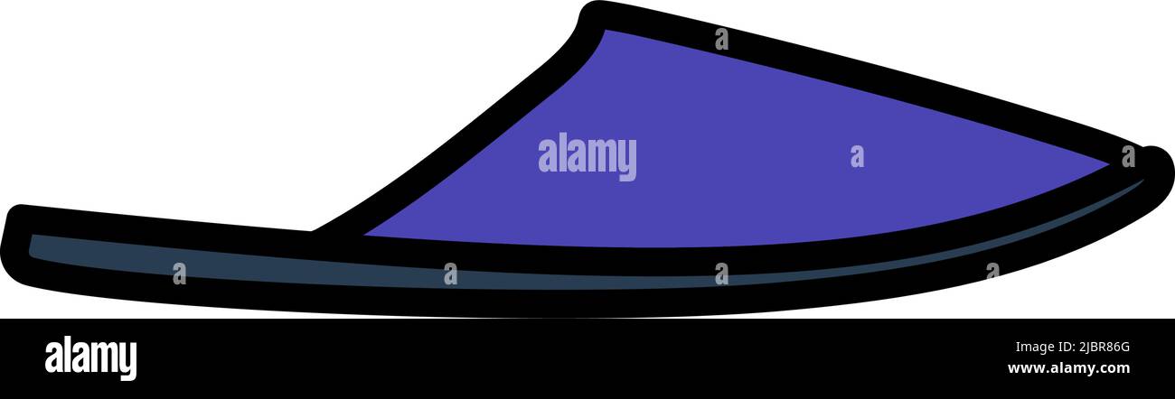 Man Home Slipper Icon. Editable Bold Outline With Color Fill Design ...