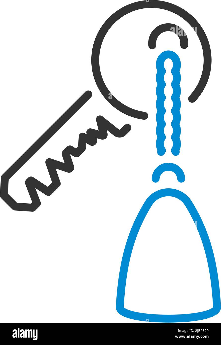 Hotel Room Key Icon. Editable Bold Outline With Color Fill Design ...