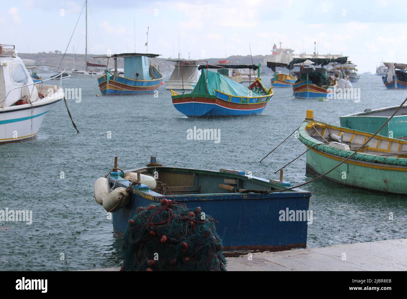 short summer rain in Malta Stock Photo - Alamy