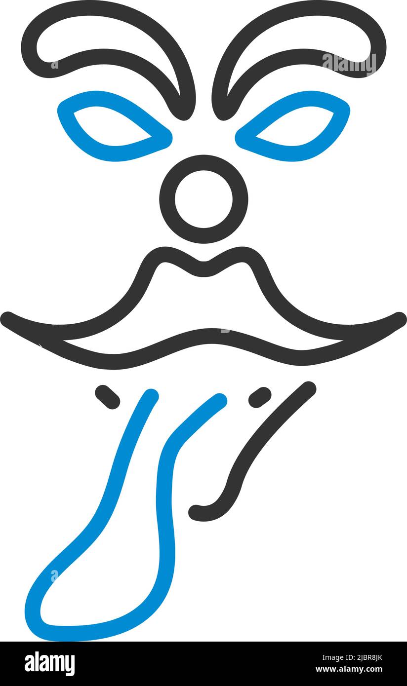 April Fool's Day Icon. Editable Bold Outline With Color Fill Design ...