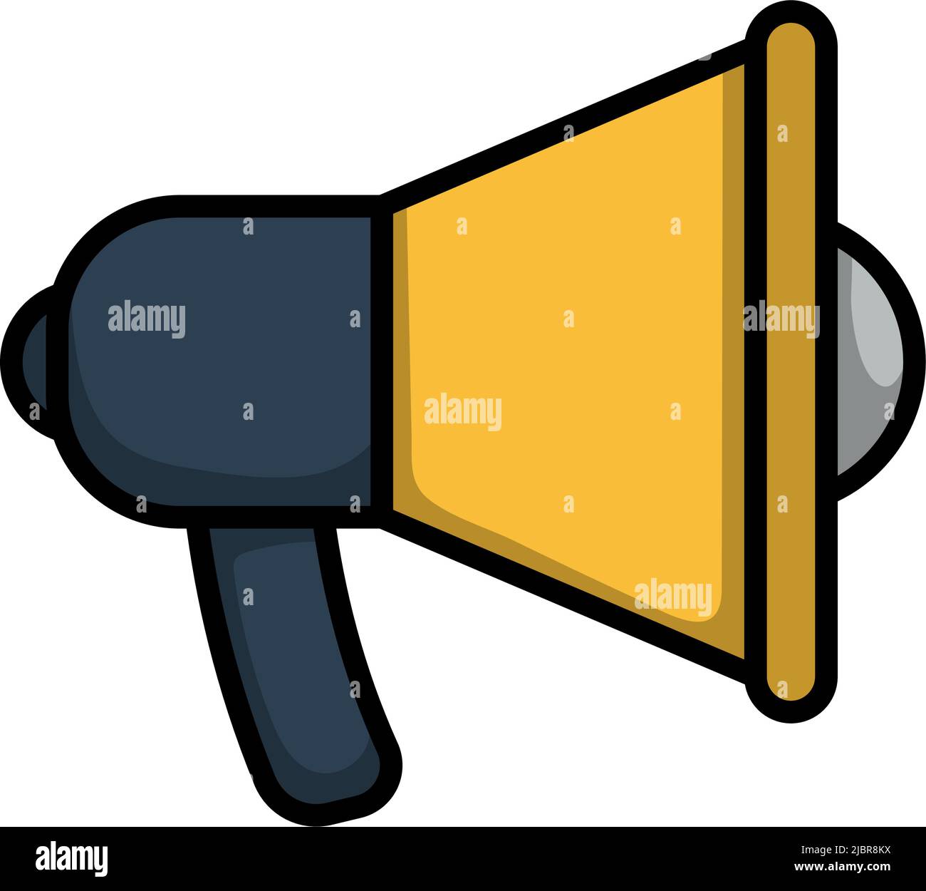 Promotion Megaphone Icon. Editable Bold Outline With Color Fill Design ...