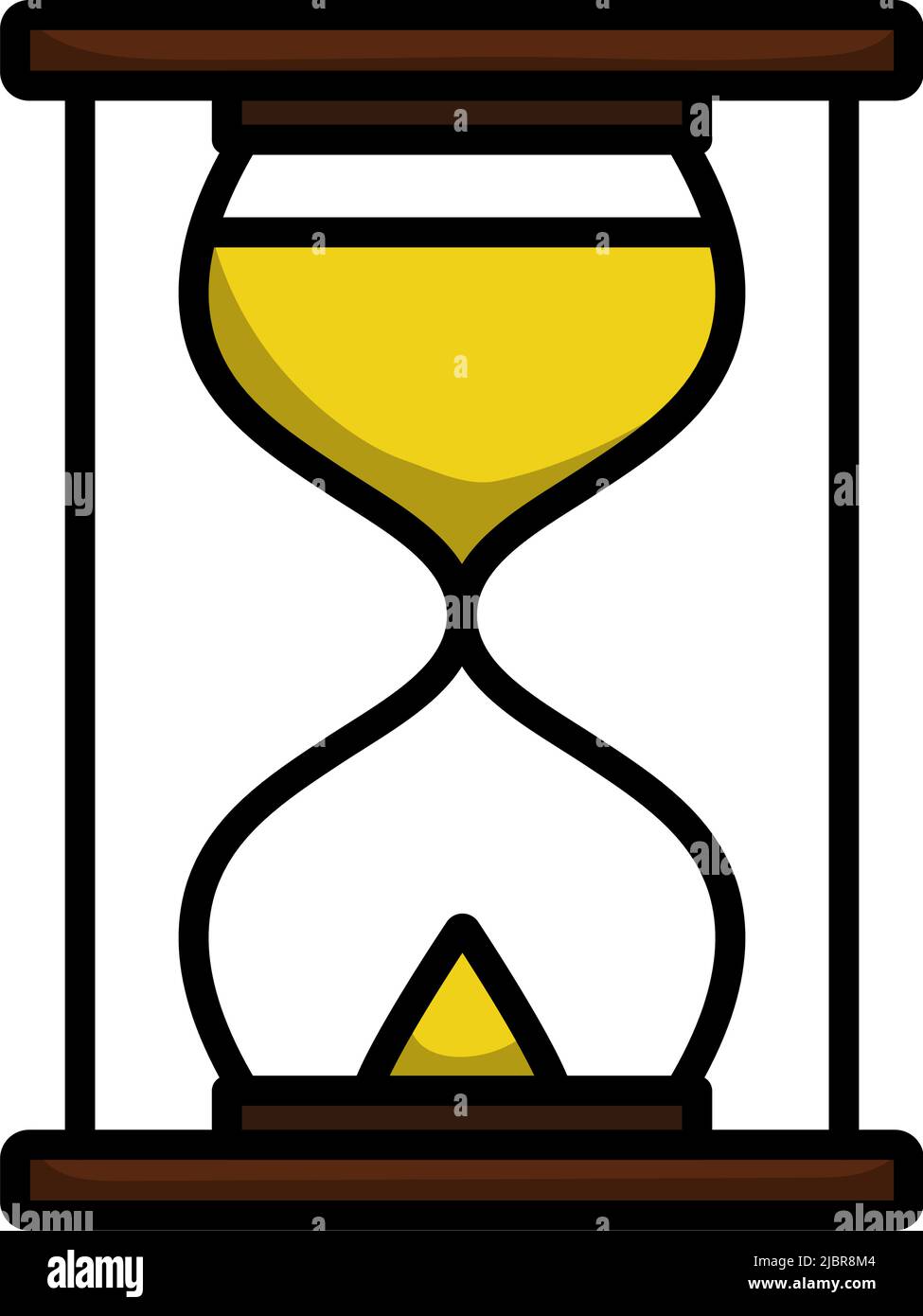 Hourglass Icon. Editable Bold Outline With Color Fill Design. Vector ...
