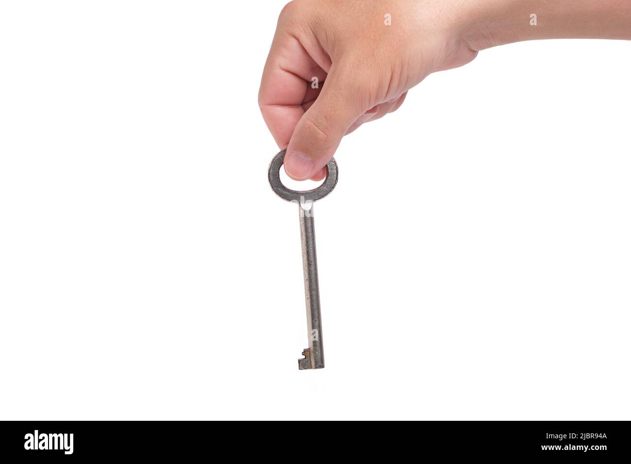 Old key in hand hi-res stock photography and images - Alamy