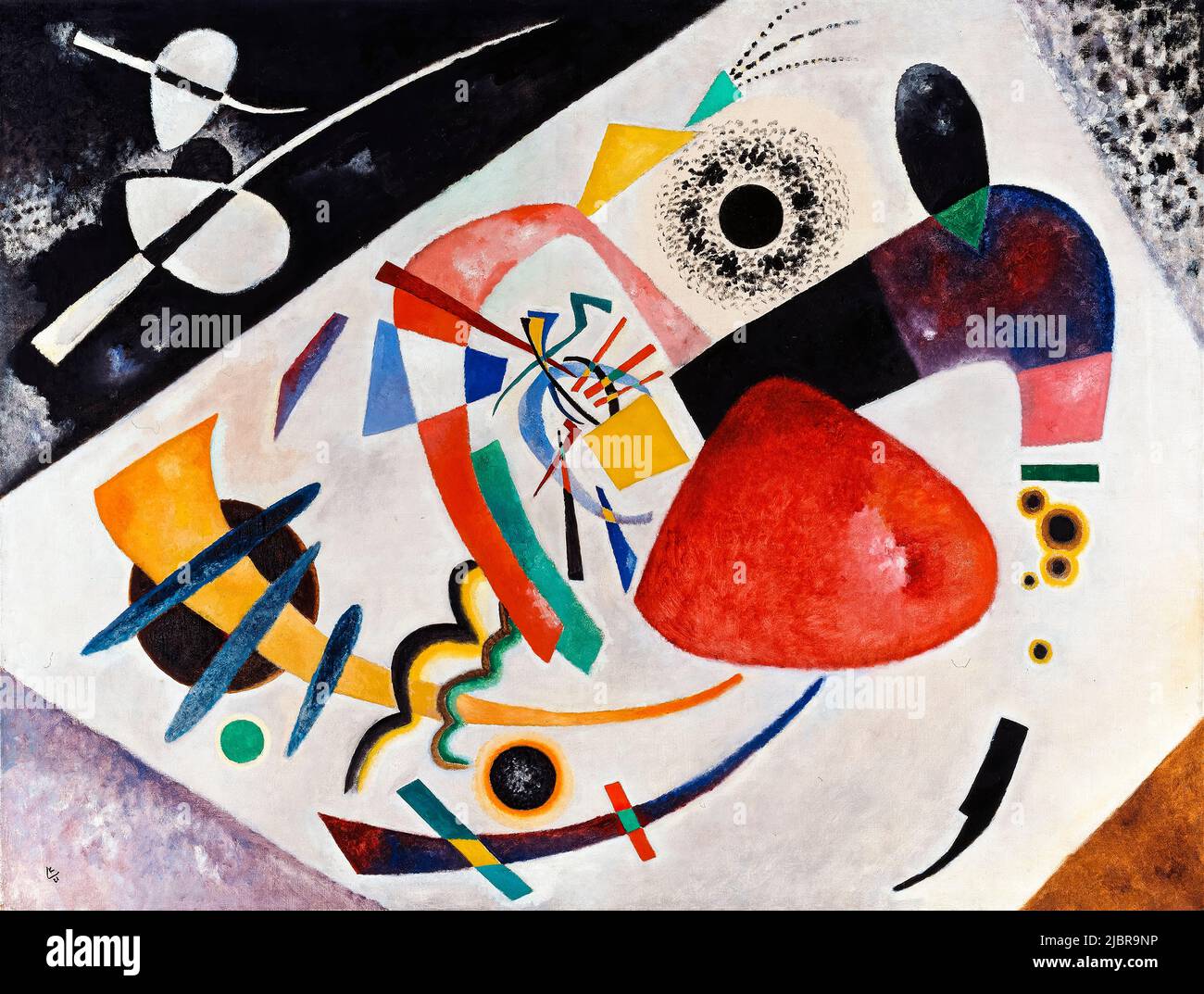 Wassily Kandinsky, Red Spot II, abstract painting in oil on canvas ...