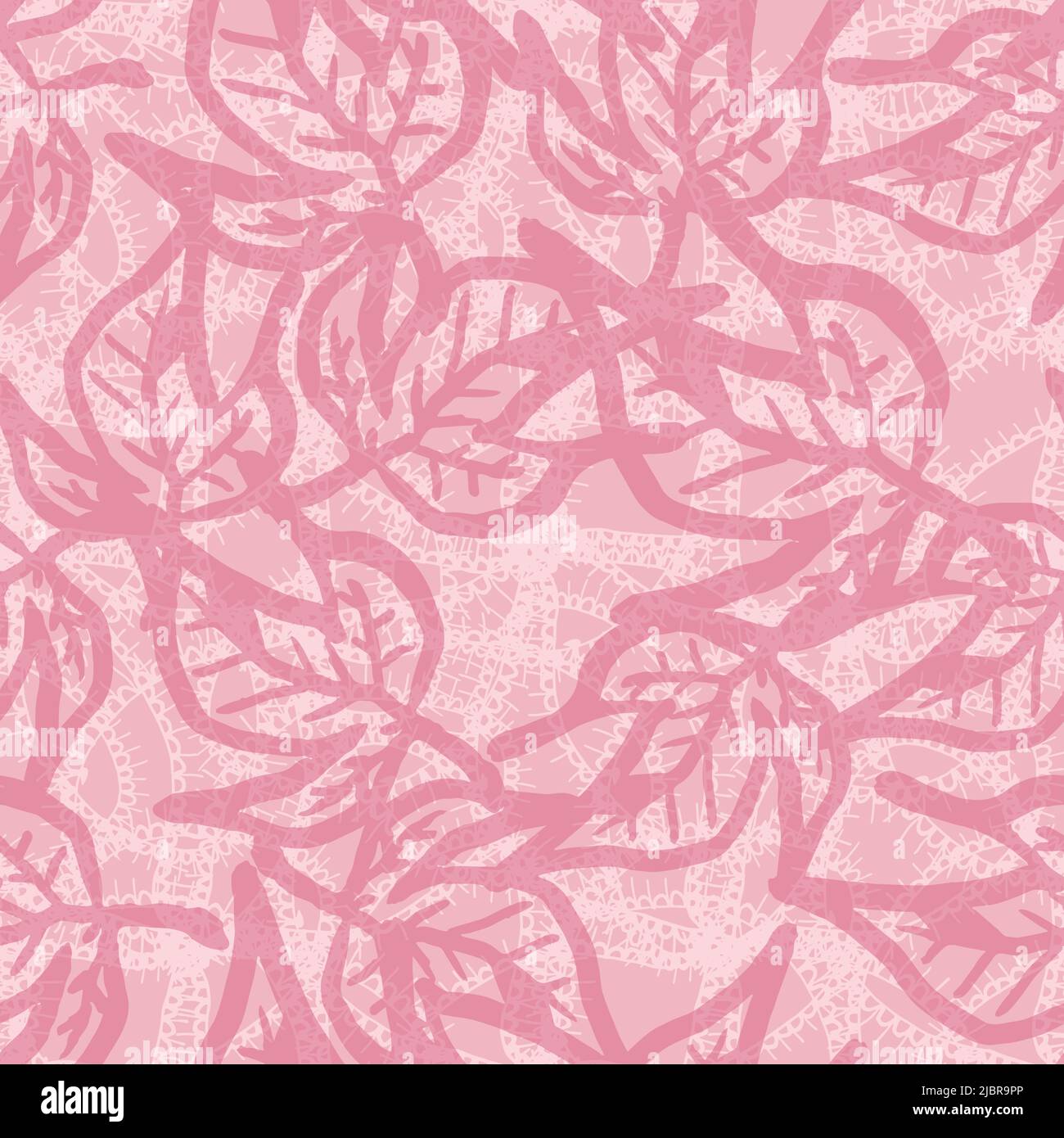 A pink leaves texture seamless vector pattern Stock Vector Image & Art ...