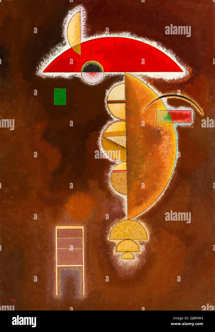 Wassily Kandinsky, Gedrückt, abstract drawing in pen and ink with oil ...