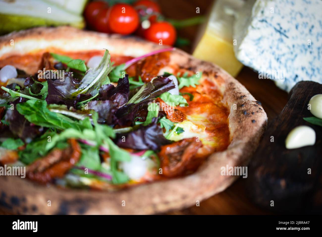 delicious Italian pizza with fresh ingredients Stock Photo - Alamy