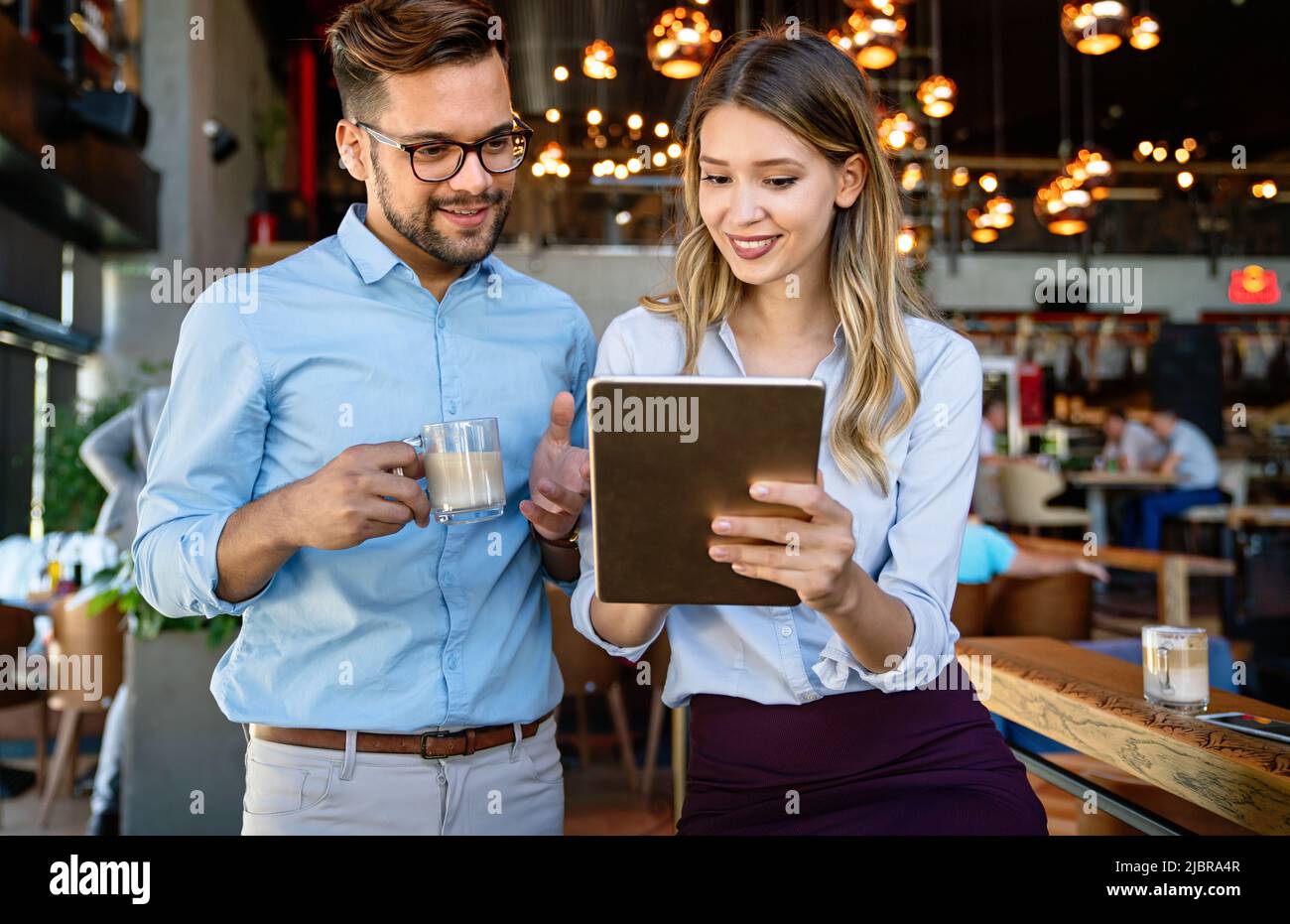 Group of happy multiethnic successful business people having fun, work ...