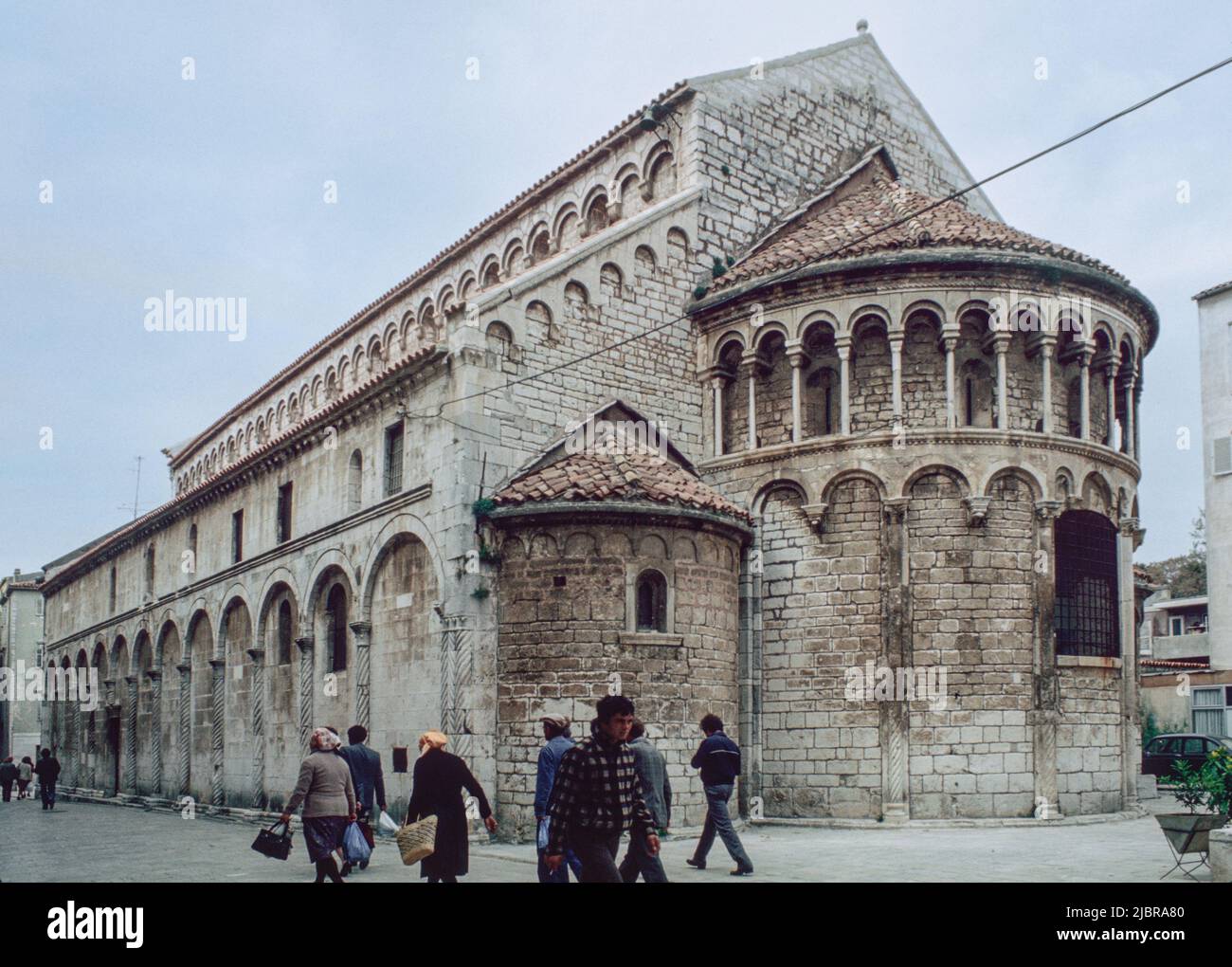 Zadar in former Yugoslavia (now Croatia) September 1982. Church of St ...