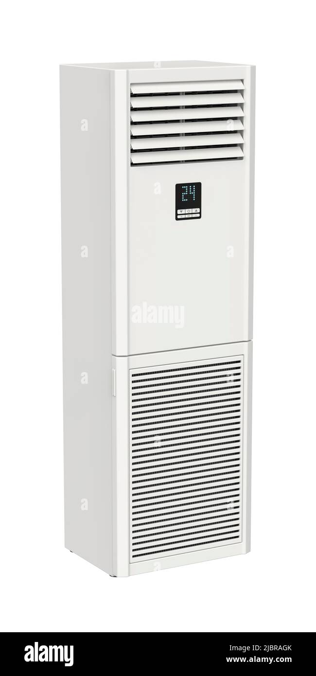 Big floor standing air conditioner isolated on white background Stock ...