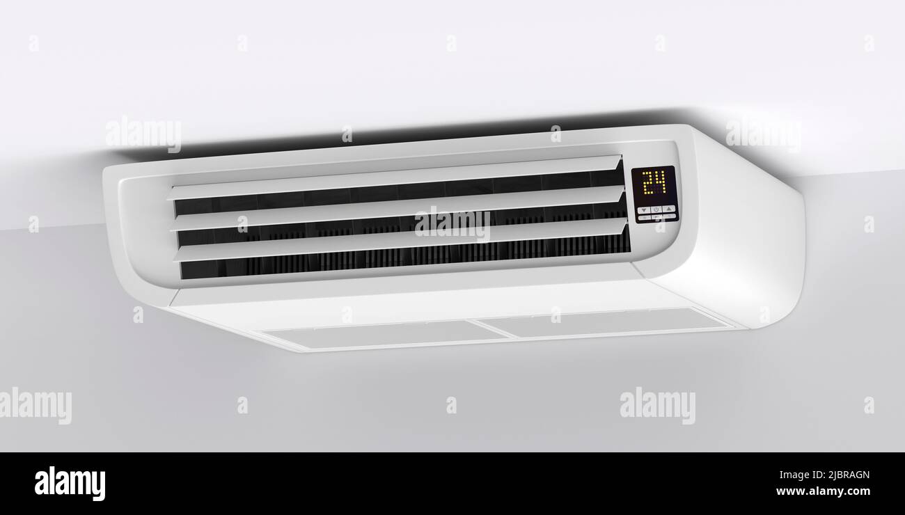 Air conditioner installed on the ceiling Stock Photo - Alamy