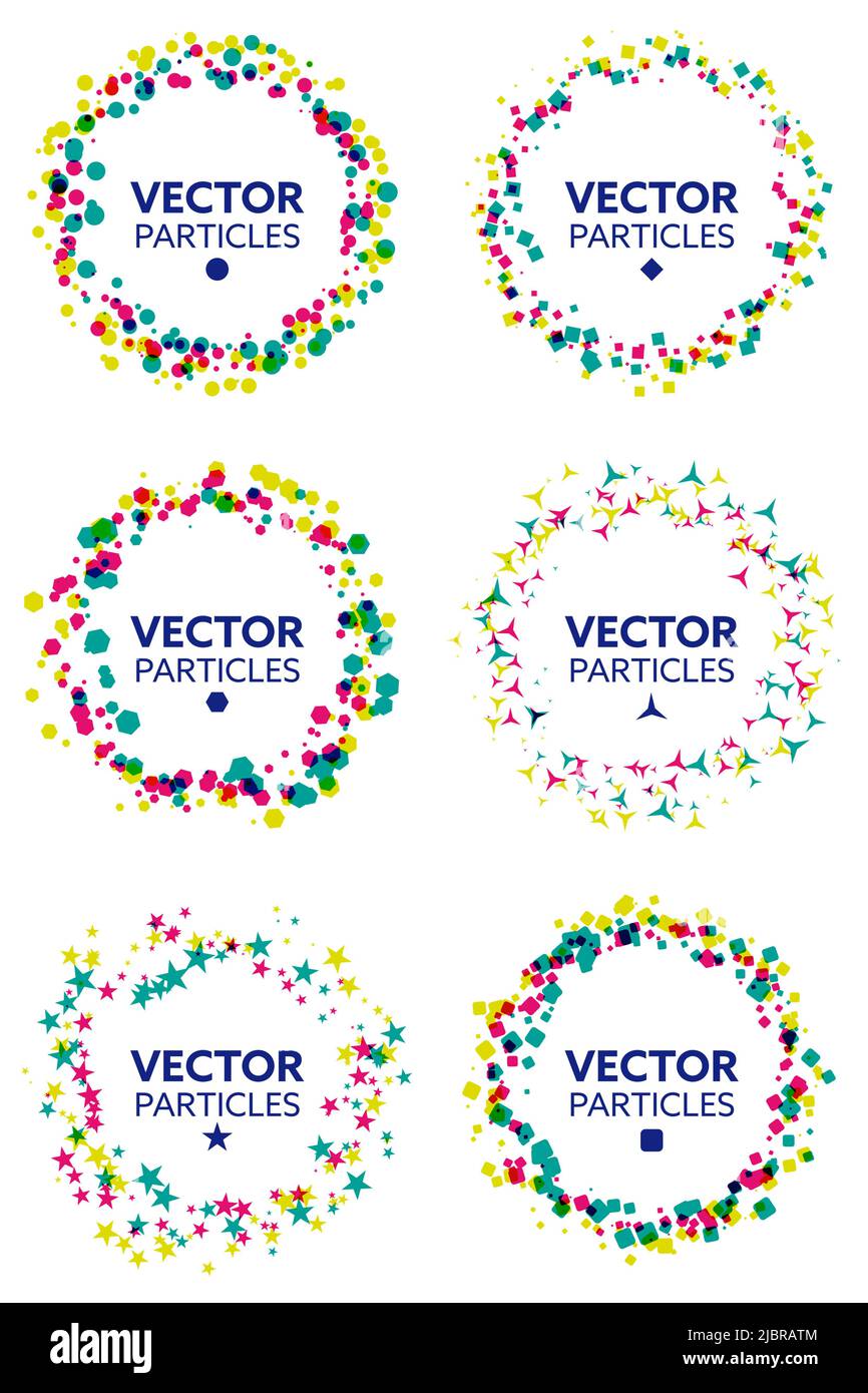 Set of Colored Circles Formed by Different Geometric Shapes. Abstract ...