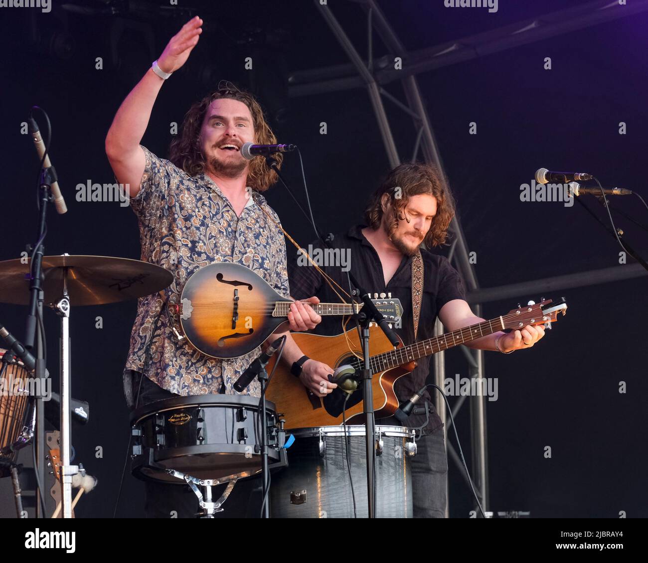 Jack and Patrick Pierce of The Pierce Brothers performing at Wychwood ...