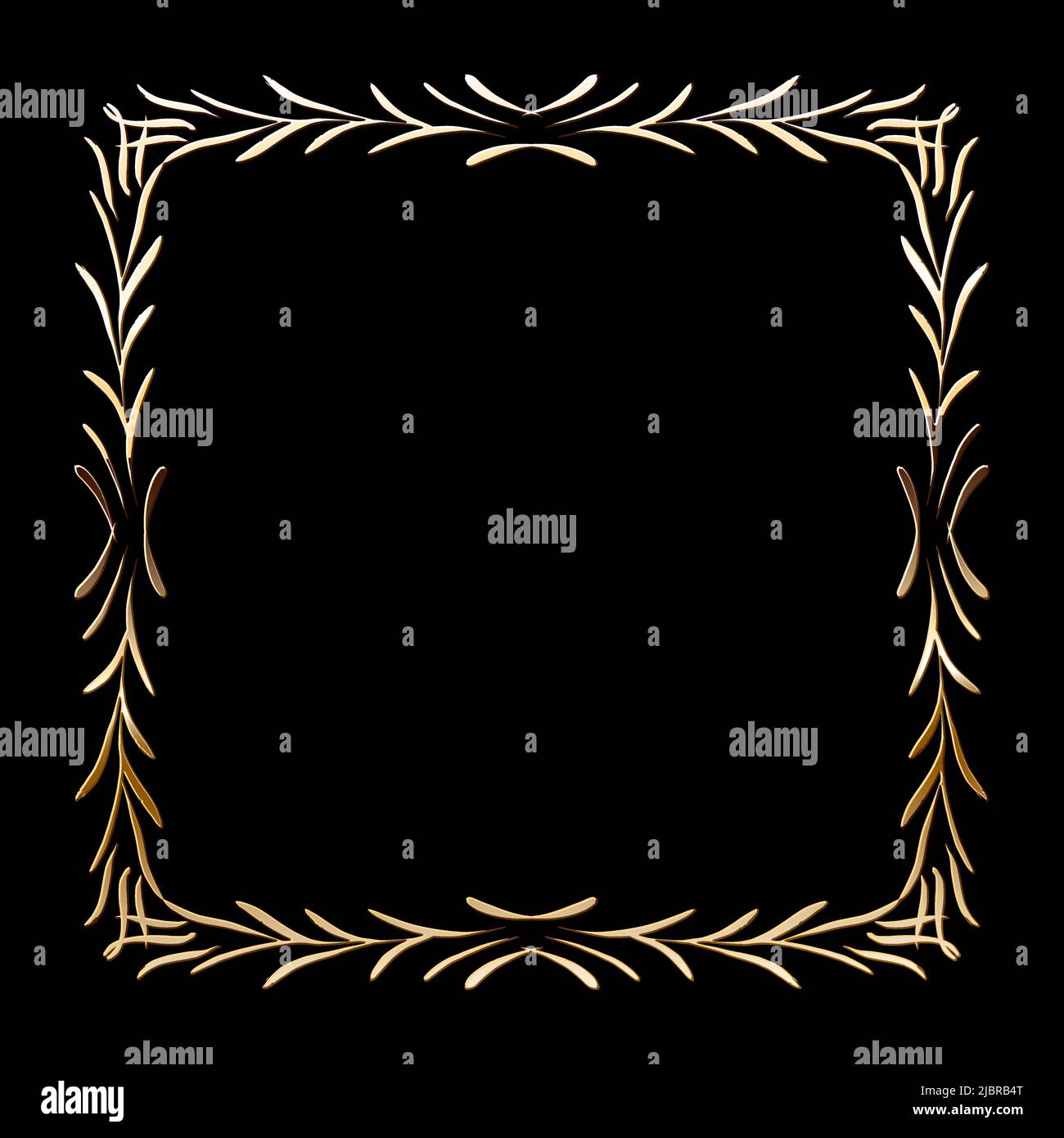 Vector luxury golden frame. Ornamental shiny gold decorative design ...