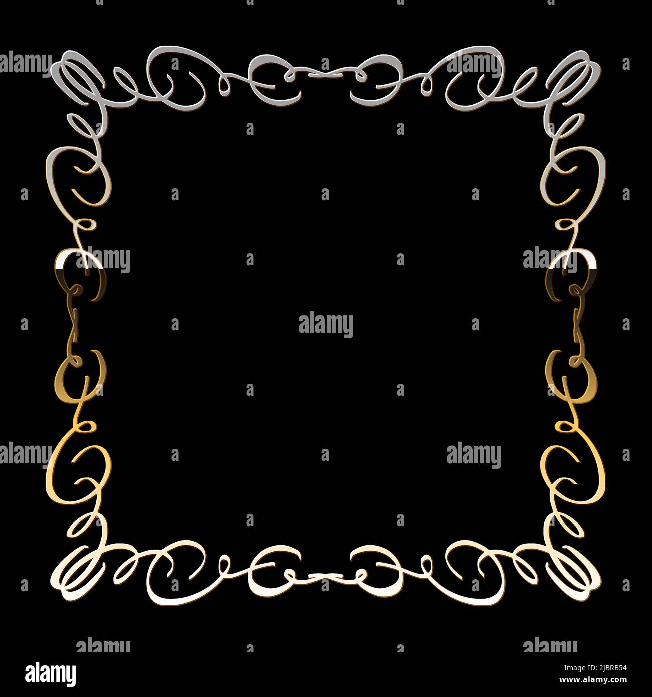 Vector luxury golden frame. Ornamental shiny gold decorative design ...
