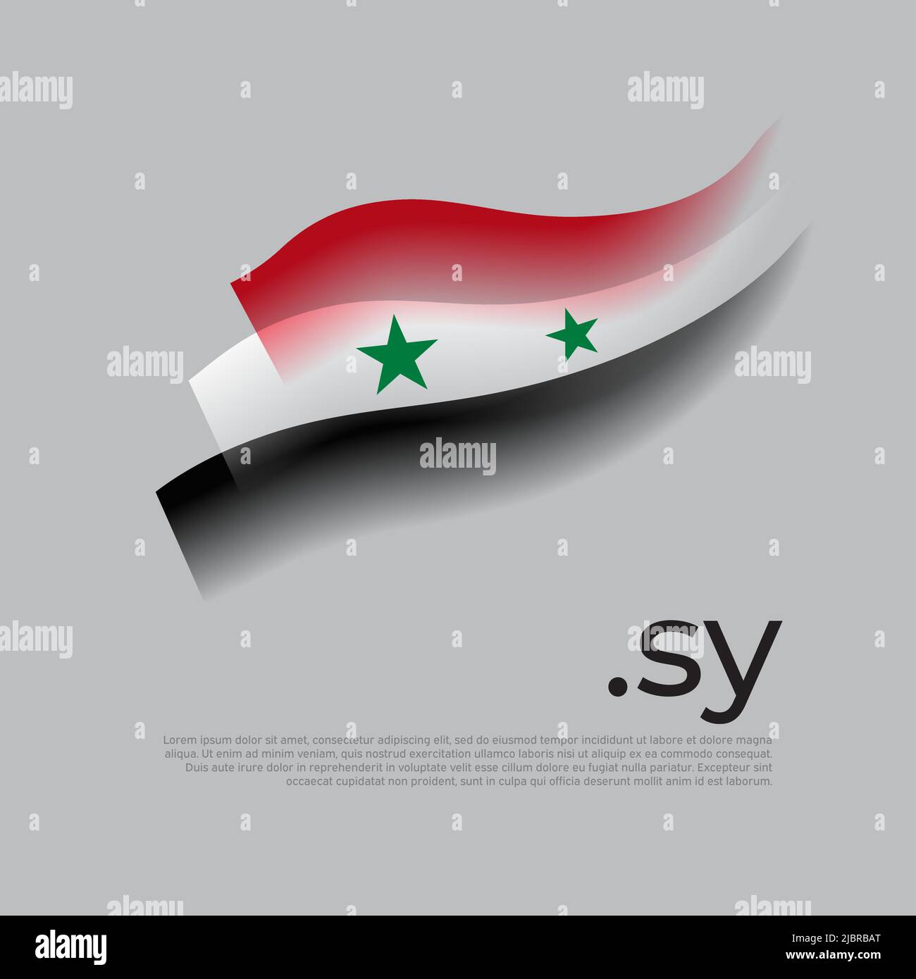 Syria flag watercolor. Stripes colors of the syrian flag on a white ...