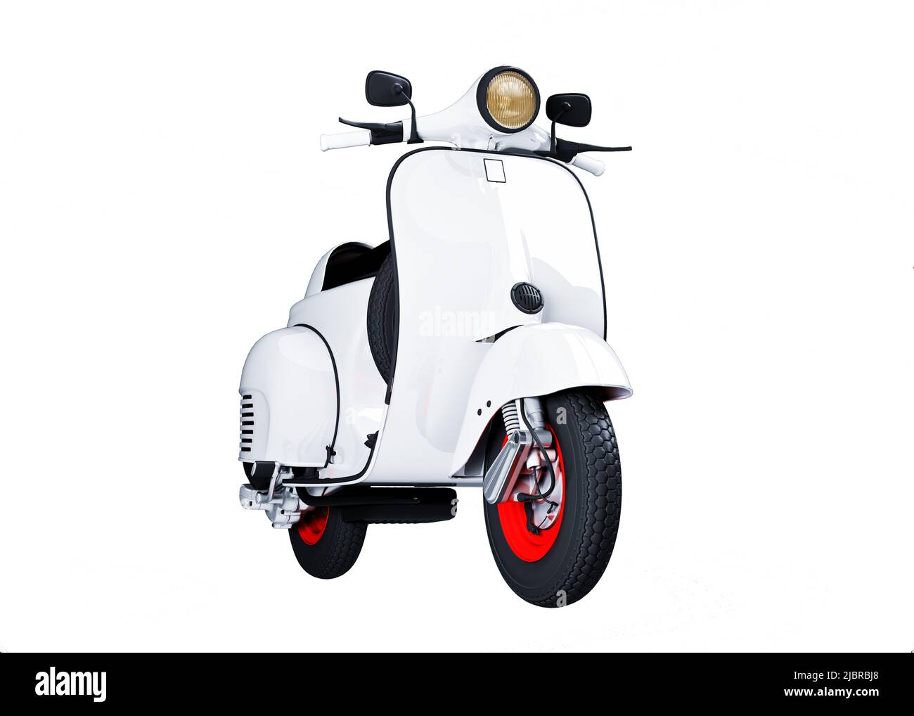 classic moped isolated on white background Stock Photo - Alamy