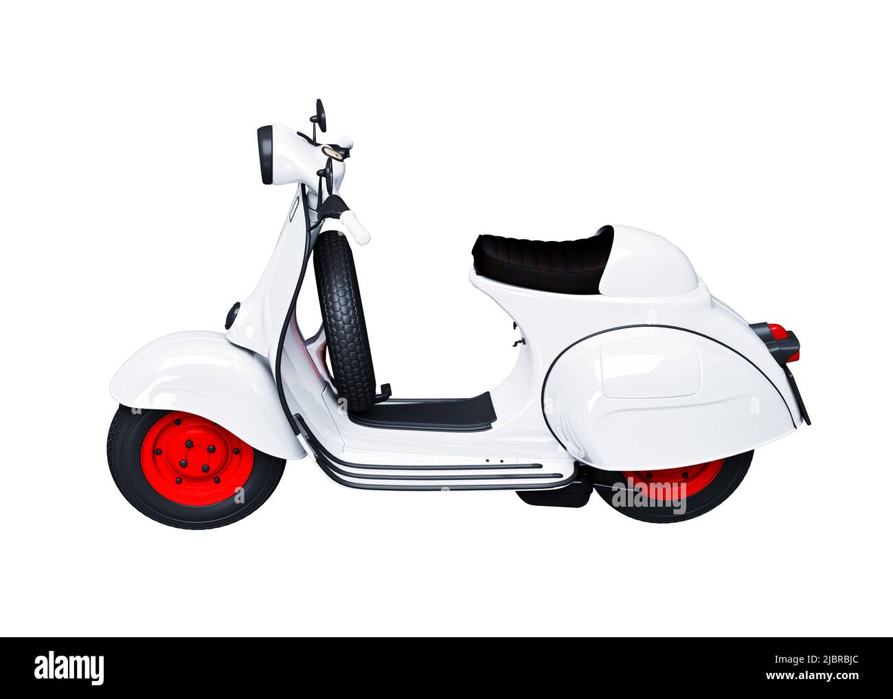 classic moped isolated on white background Stock Photo - Alamy