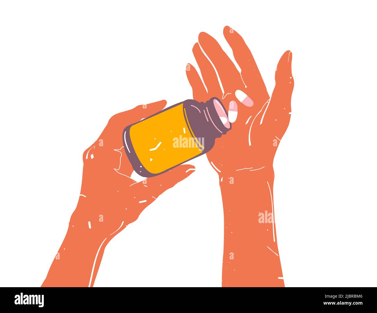 Old man hand holding drug medicine bottle. Close up of pills in hands ...
