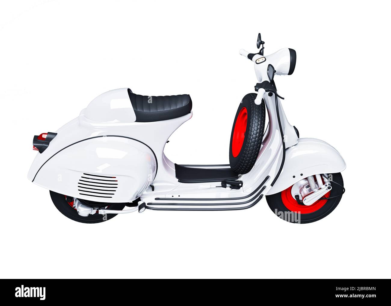classic moped isolated on white background Stock Photo - Alamy
