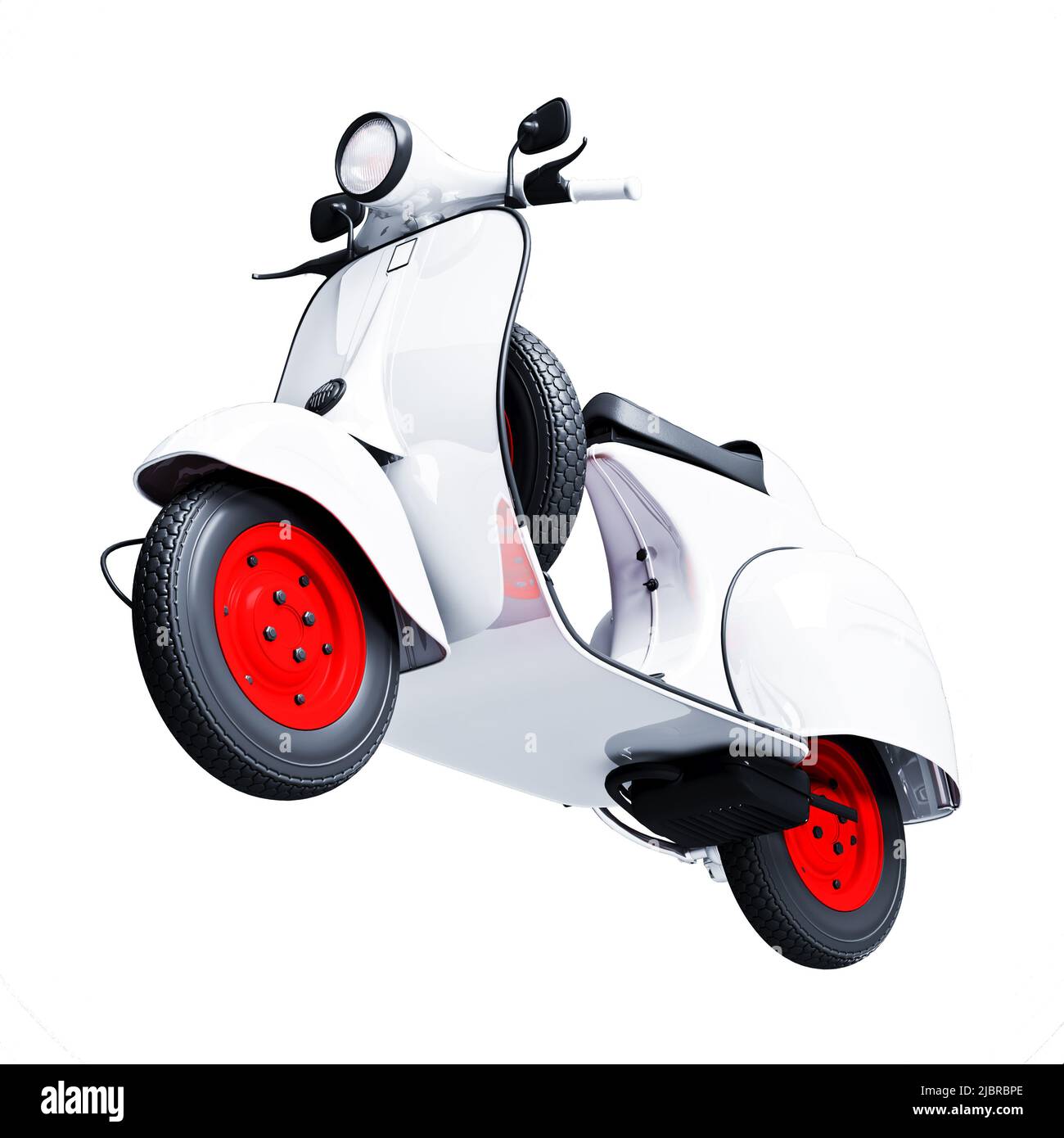 classic moped isolated on white background Stock Photo - Alamy